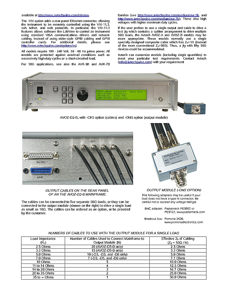 200 Amp Pulse Driver For Laser Diodes From Avtech