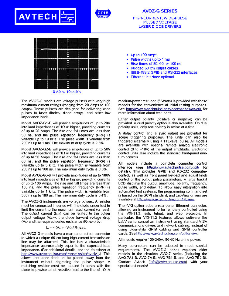 Pulsed Laser Diode Drivers Picosecond To Cw